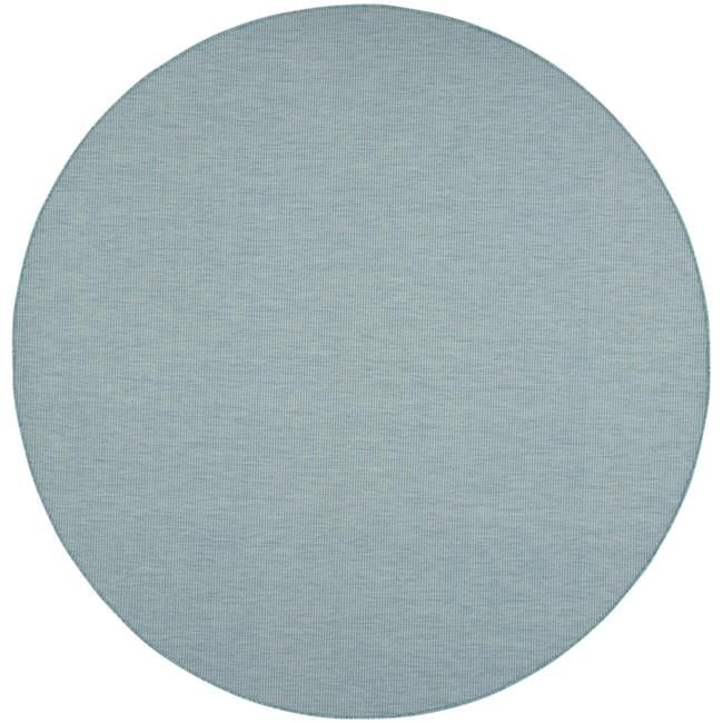 8 ft. Aqua Power Loom Round Area Rug - Aqua - 8 ft. - Walmart.com