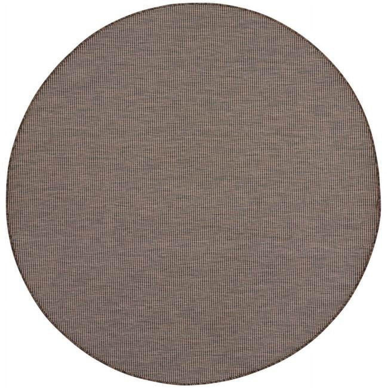 8 ft. Brown Power Loom Round Area Rug - Walmart.com