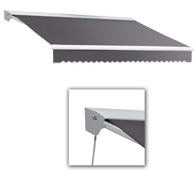 8 ft. Destin with Hood Manual Retractable Awning, Gun Metal Gray - 78 ...
