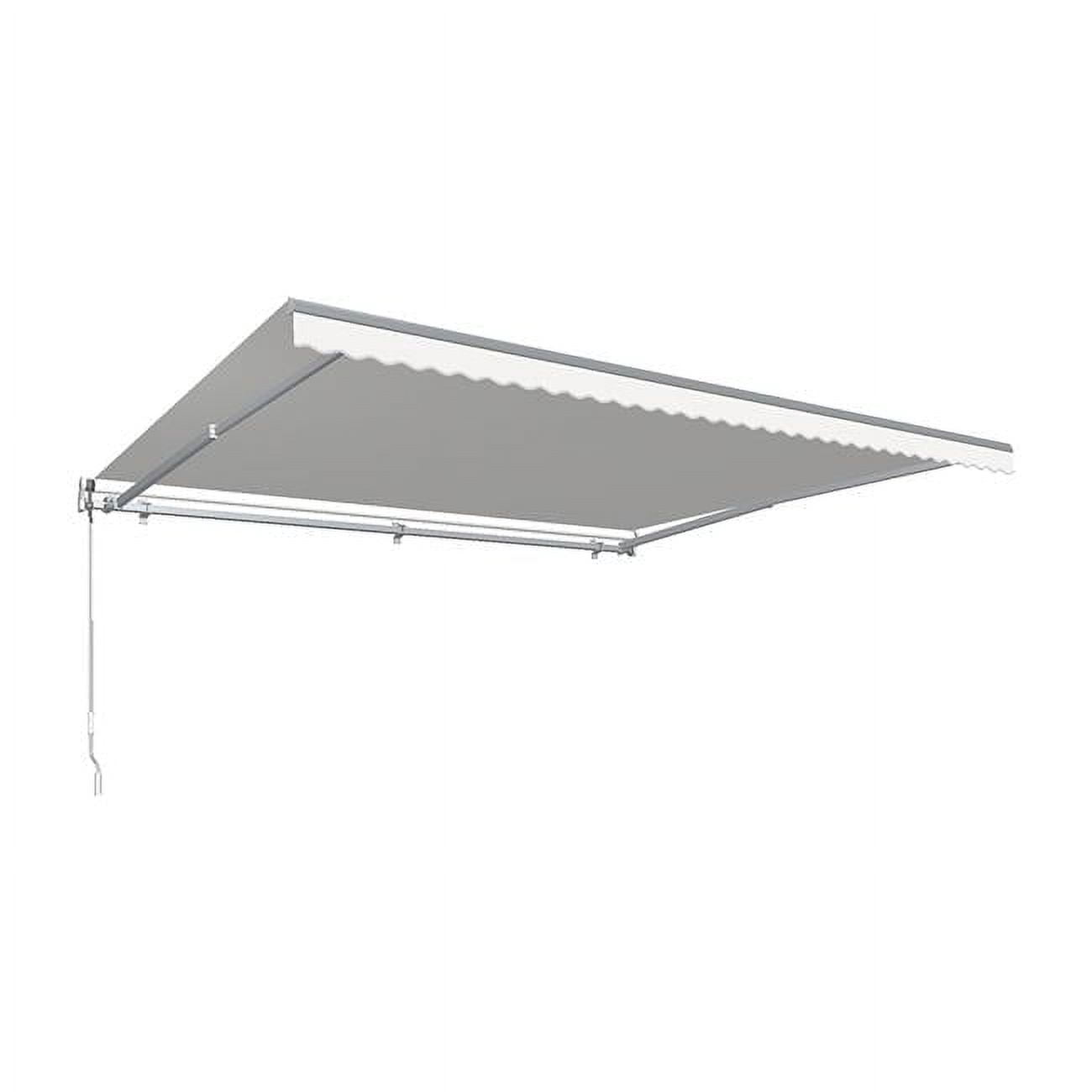 8 ft. Destin with Hood Manual Retractable Awning, Off White - 78 in ...