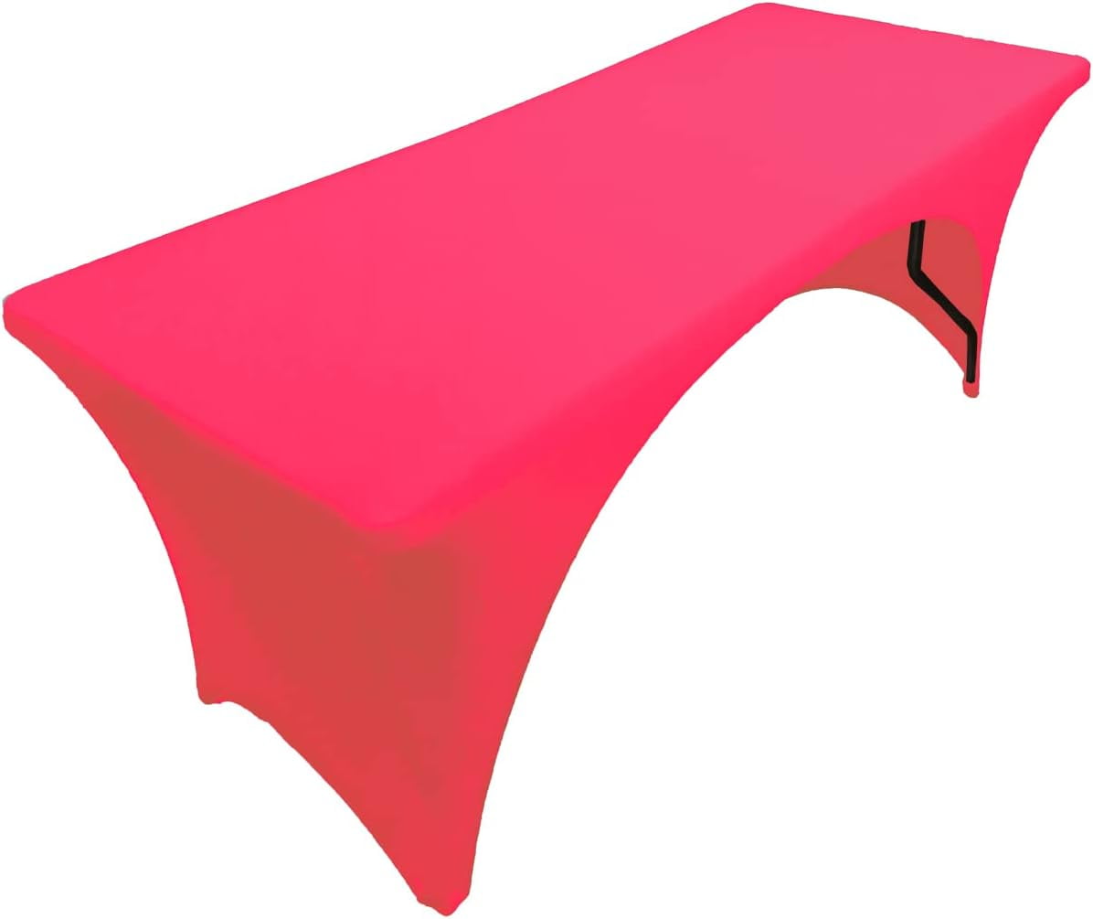 8 ft Fuchsia Spandex Tablecloth Stretch Open Back Table Cover for ...