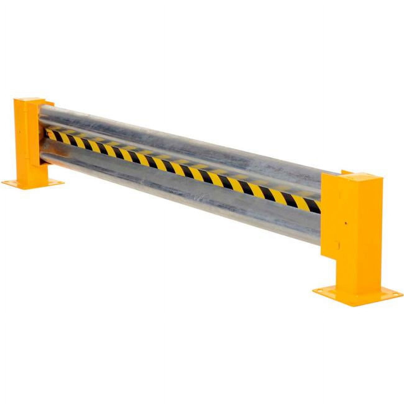 8 ft. Galvanized Drop-In Guard Rail with 2 Brackets & Hardware ...