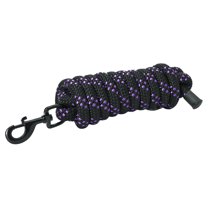 Horse Roping Lead Rope Riding Poly Black 1/4"X8 Ft Snaps - Walmart.com
