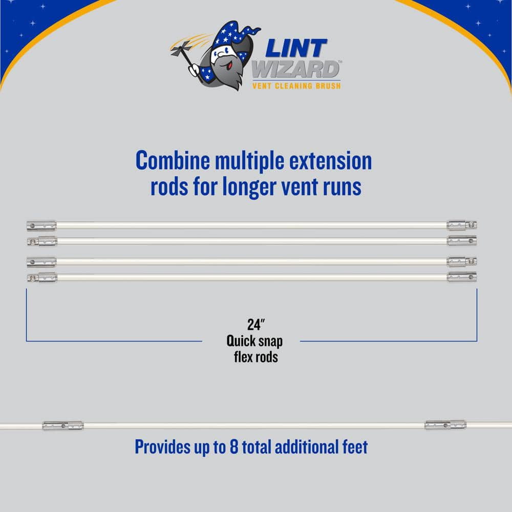 8 ft. Lint Wizard Dryer Vent Extension Rod Kit - Walmart.com