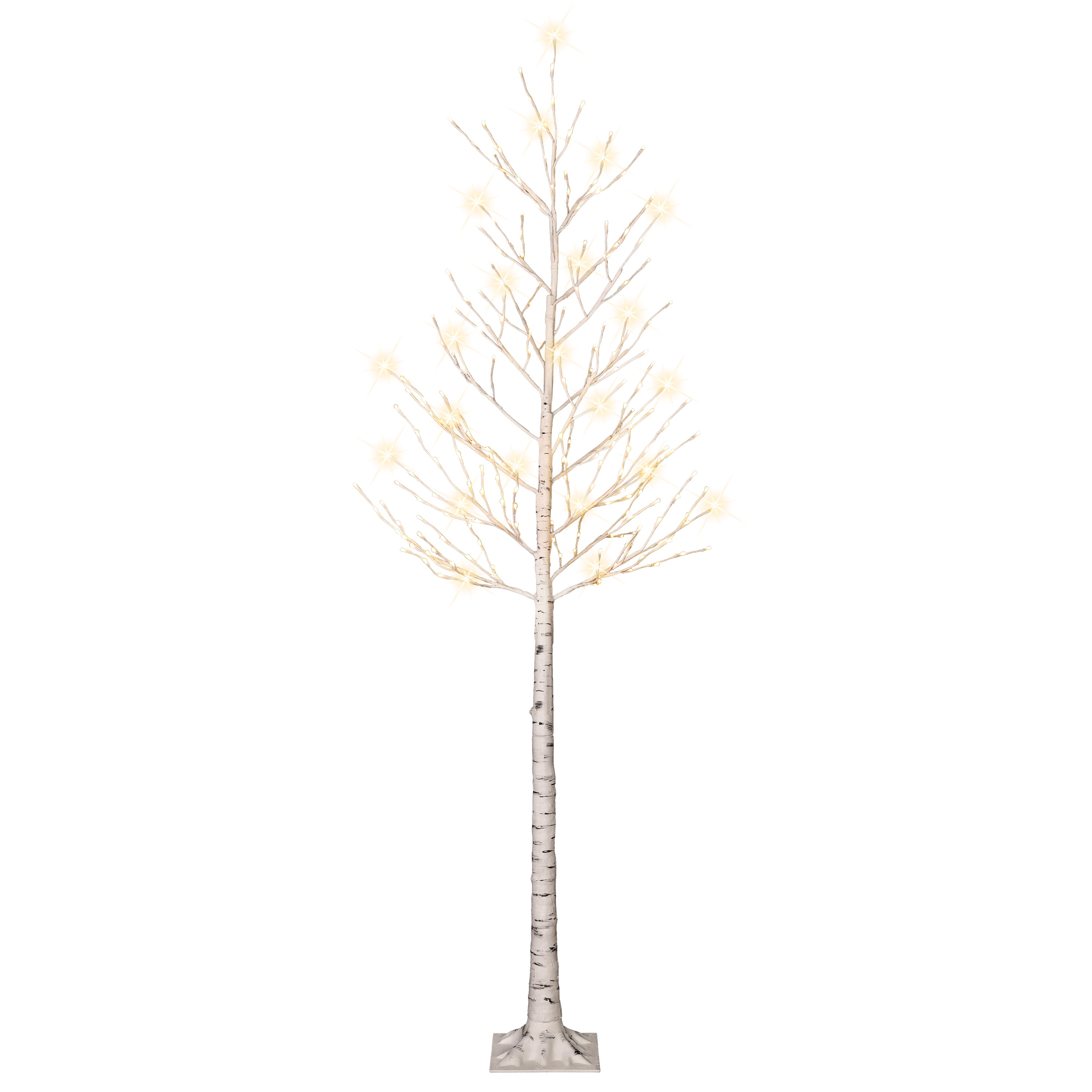 8 ft Pre-Lit White Artificial Twig Tree - Walmart.com