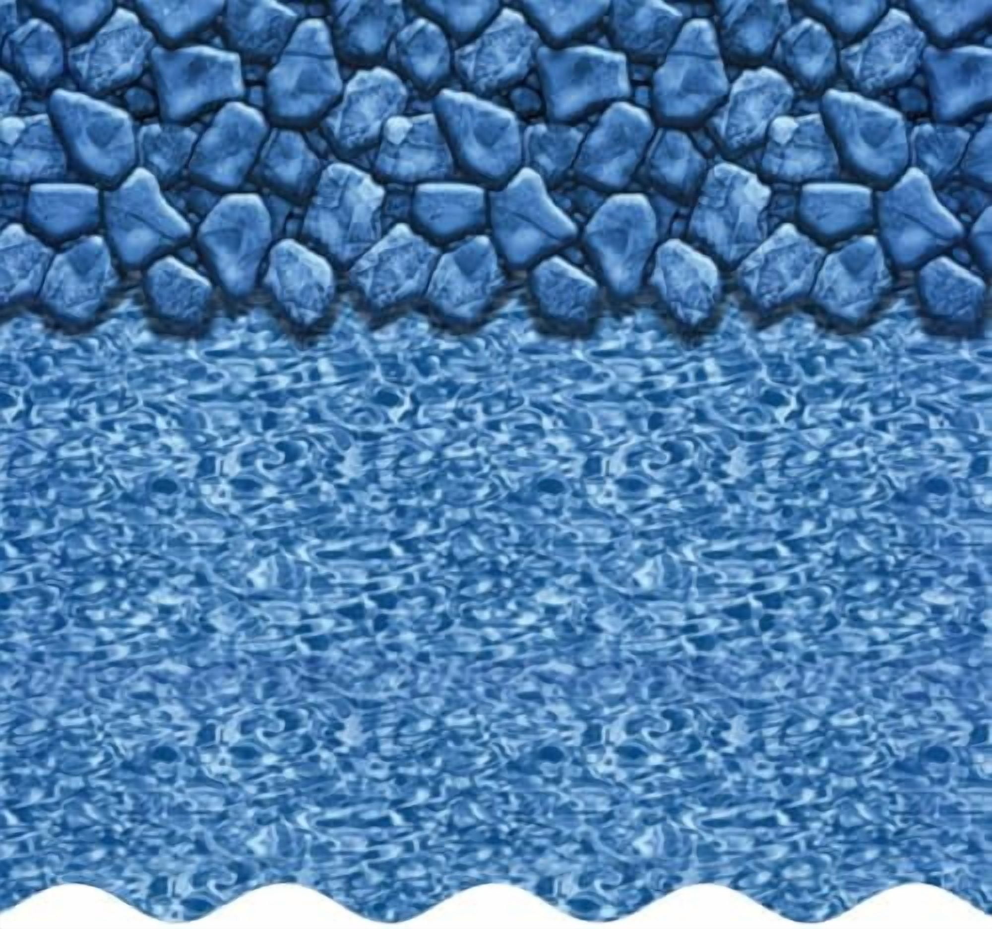 8 ft Round Swimming Pool Liner | Boulder Swirl | Overlap Style | 48-52 ...