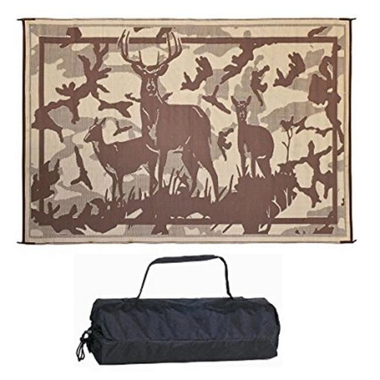 8 ft. x 11 ft. Outdoor Deer Mat - Camo & Brown - Walmart.com