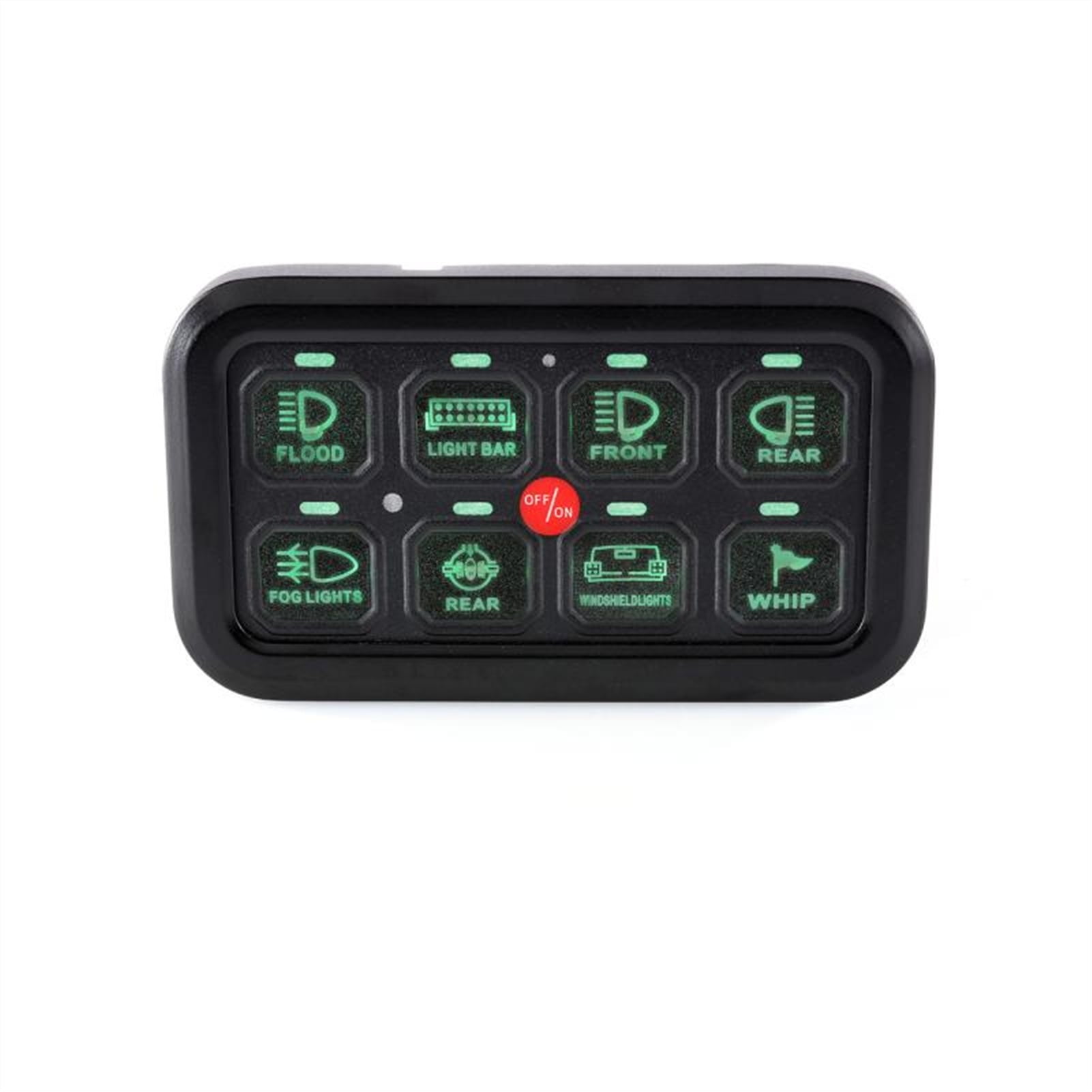 8 gangs On-Off Switch Panel LED Backlight Universal Power System ...