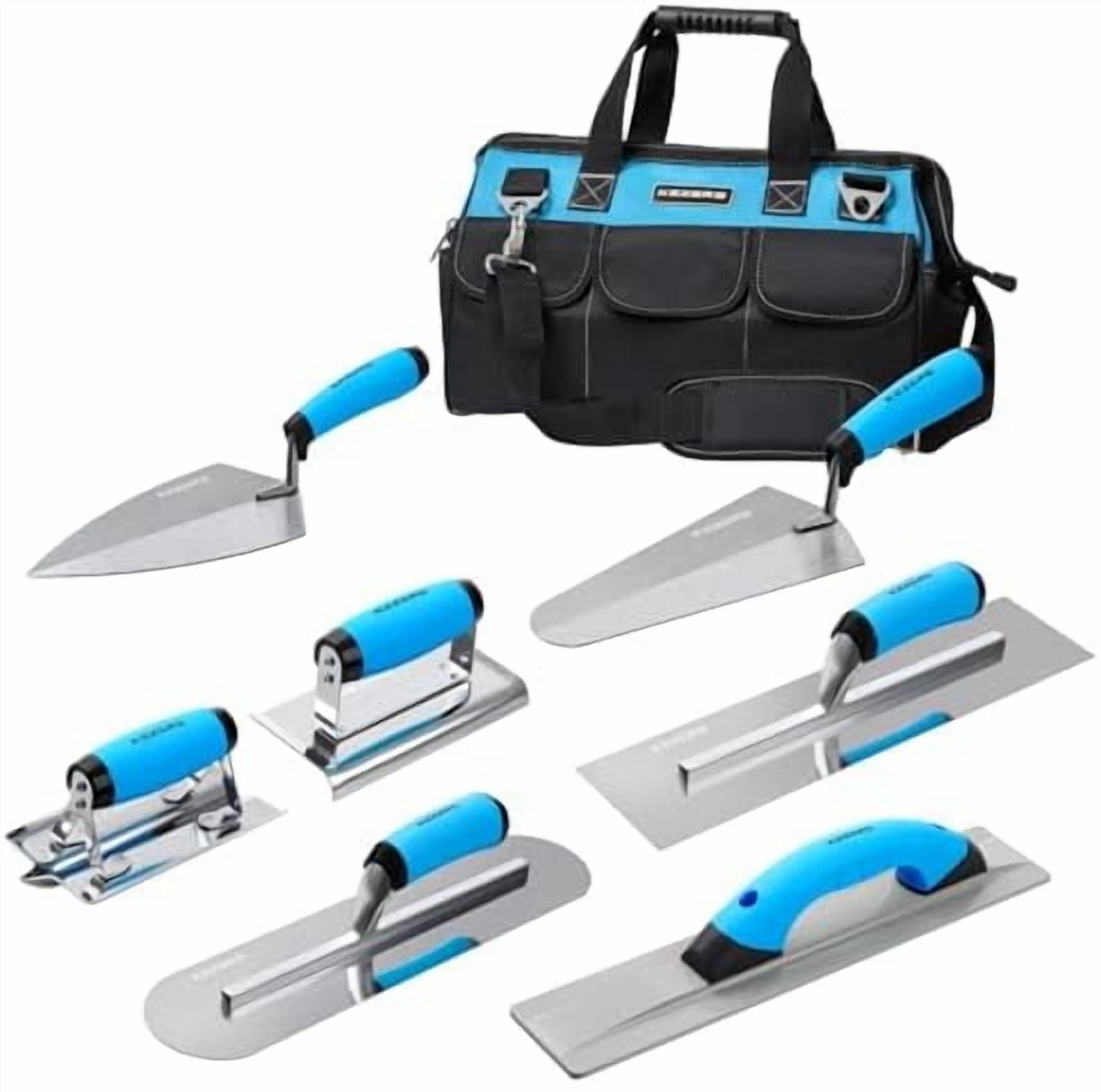 8-in-1 Concrete Finishing Tools Kit: Magnesium Float, Finishing & Pool ...