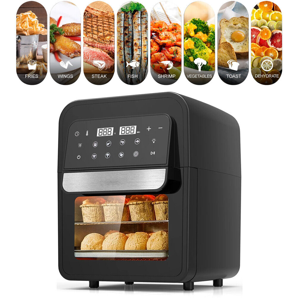 8-in-1 Crisps Digital Air Fryer Oven Touch Screen Wide Temperature ...