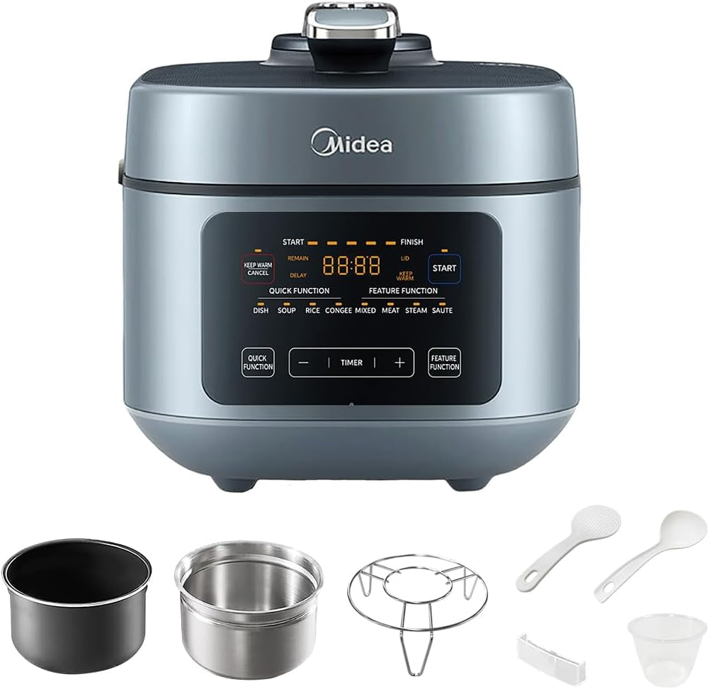 8-in-1 Electric Pressure Cooker with Dual Pots, Multi-Functional ...