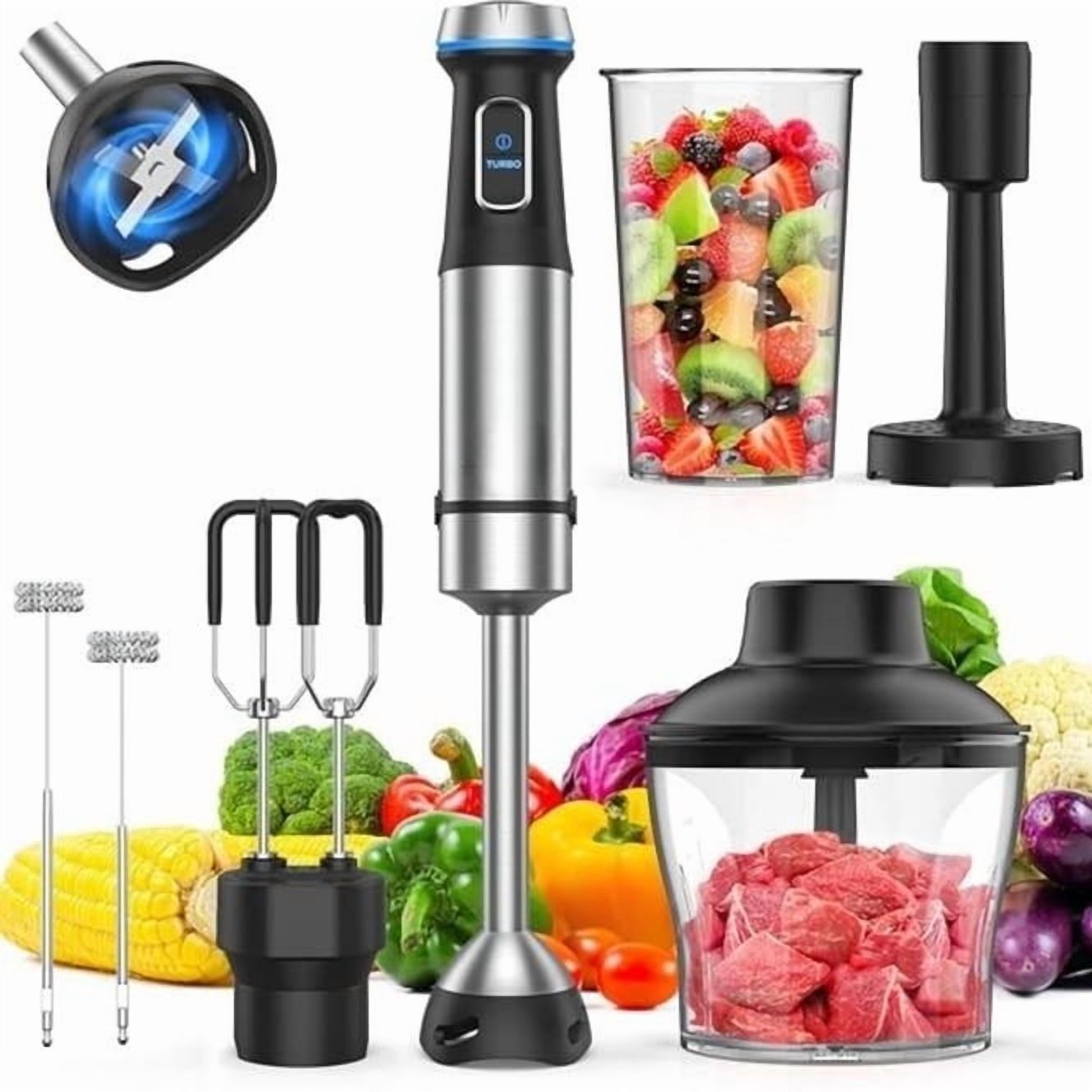 8-in-1 Hand Blender - Contains 8 parts, maximum power 1000W, powerful ...