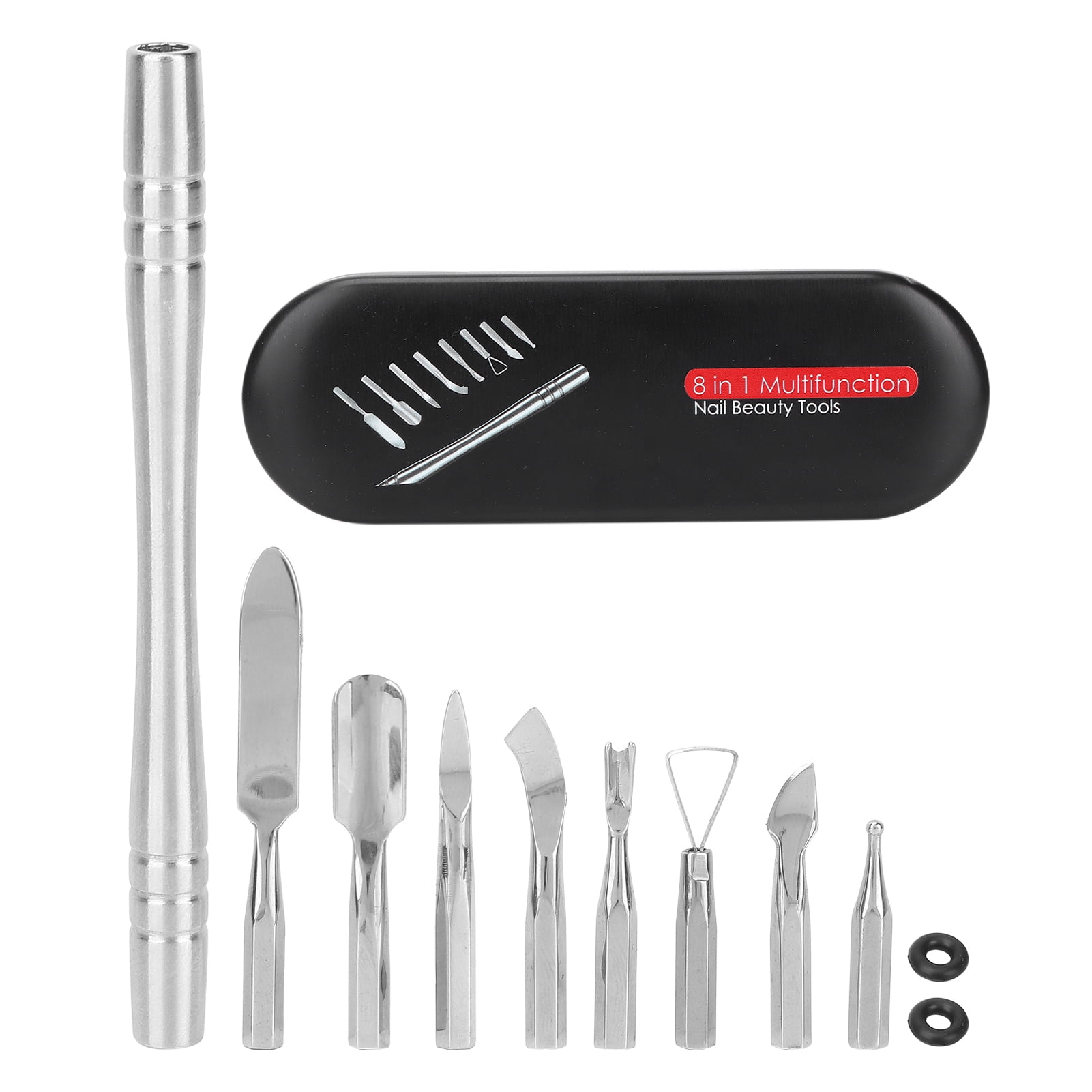 8 in 1 Manicure Tools Stainless Steel Replaceable Fingernail Toenails ...