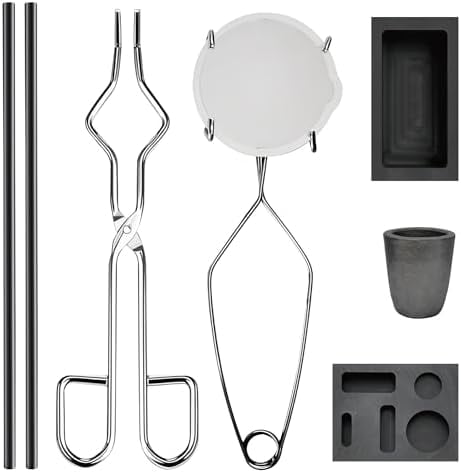 8-in-1 Metal Casting Kit – Graphite Crucible, Graphite Ingot Molds, 2 ...