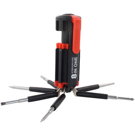 8 in 1 Multi-Function Screwdriver Tools, Black and Red Needles ...