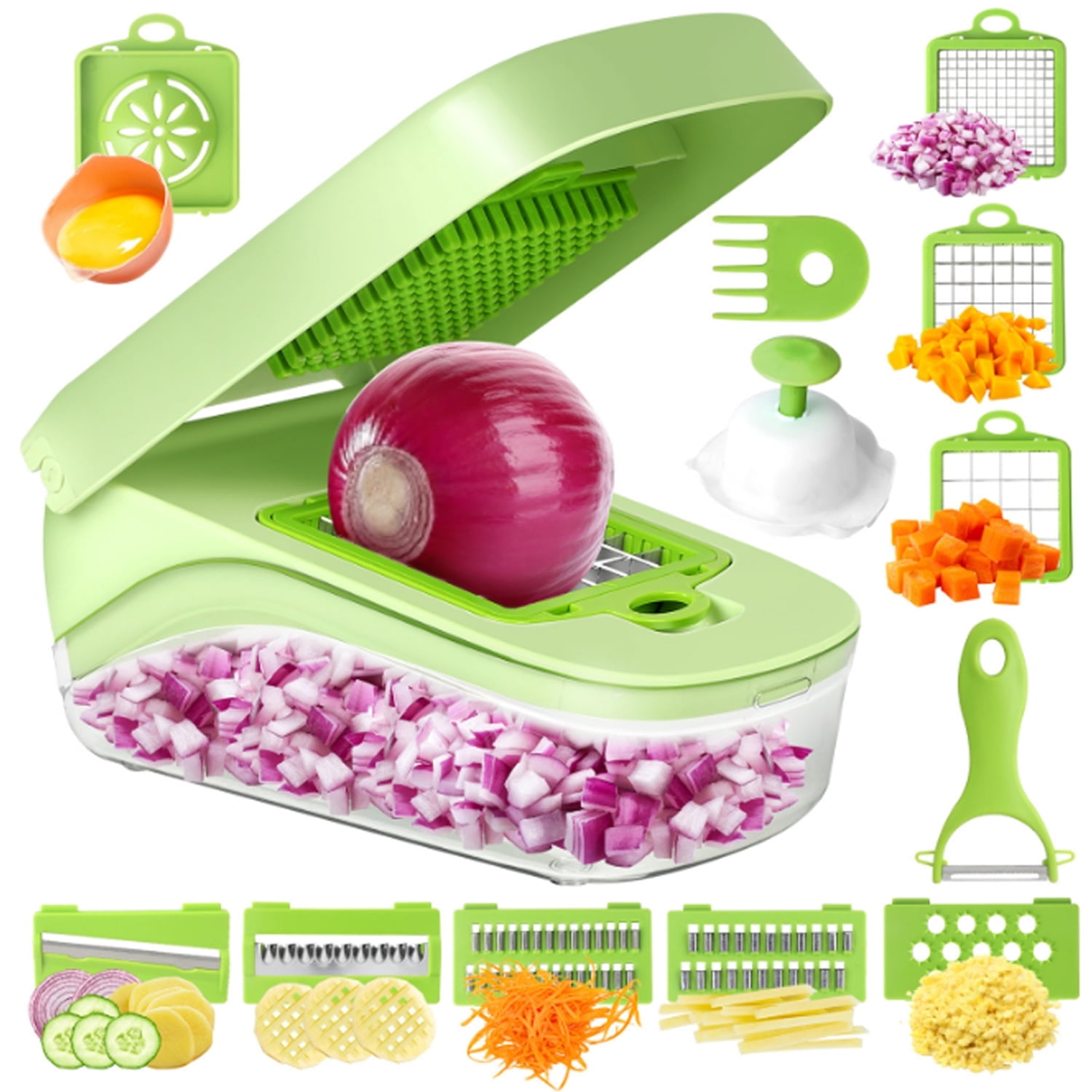 Vegetable Chopper, Multifunctional All-in-1 Food Choppers, Veggie ...