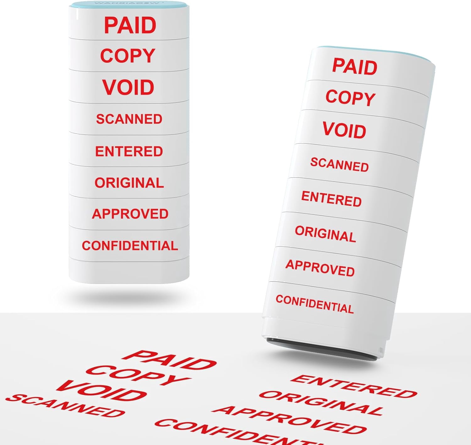 8-in-1 Office Stamps - Self-Inking Office Stamp Set for Paid, Copy ...