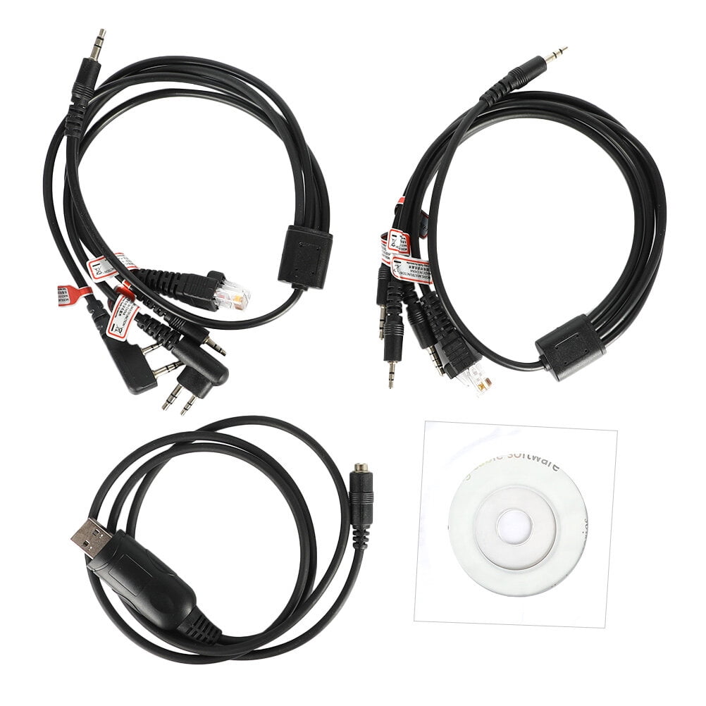 8 in 1 Programming Cable USB for Radio Line Copper Rubber - Walmart.com