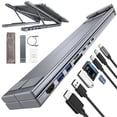 8-in-1 USB C Laptop Stand with Docking Station, USB-C Hub Laptop Dock ...