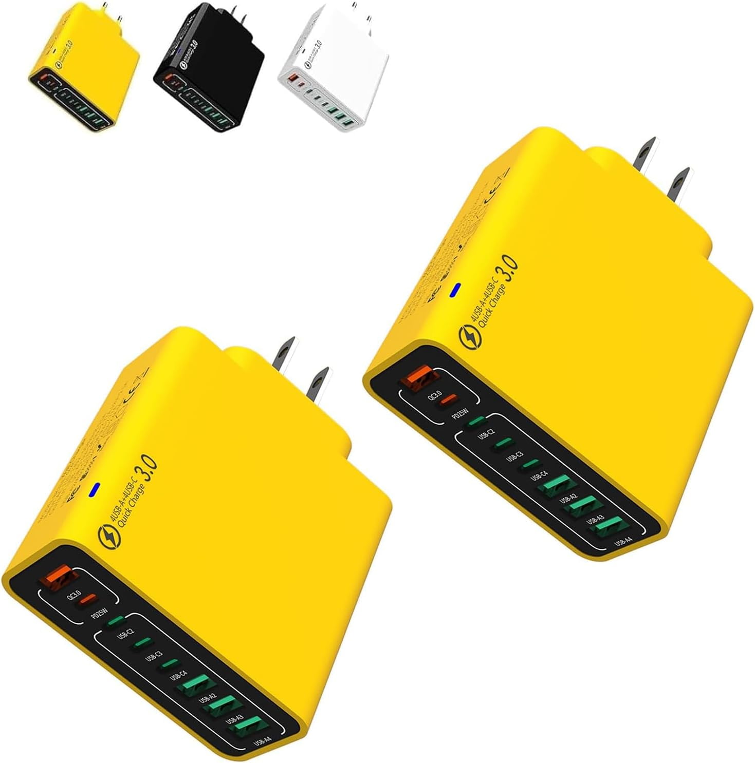 8-in-1 USB Fast Charging Station – 4 USB Ports & 4 Type C Ports Desktop ...