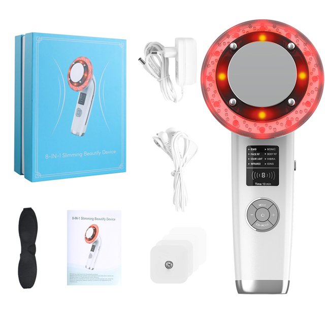 8-in-1 Ultrasonic Slimming Device RF Radio Frequency LED Color Light ...