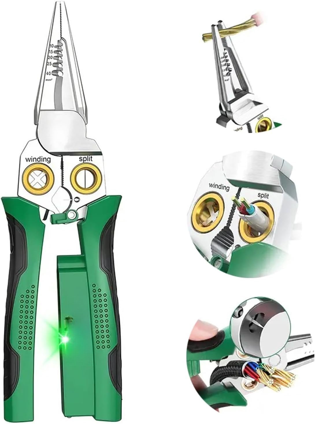 8-in-1 Wire Stripper Pliers: Compact Portable Multi-Function ...