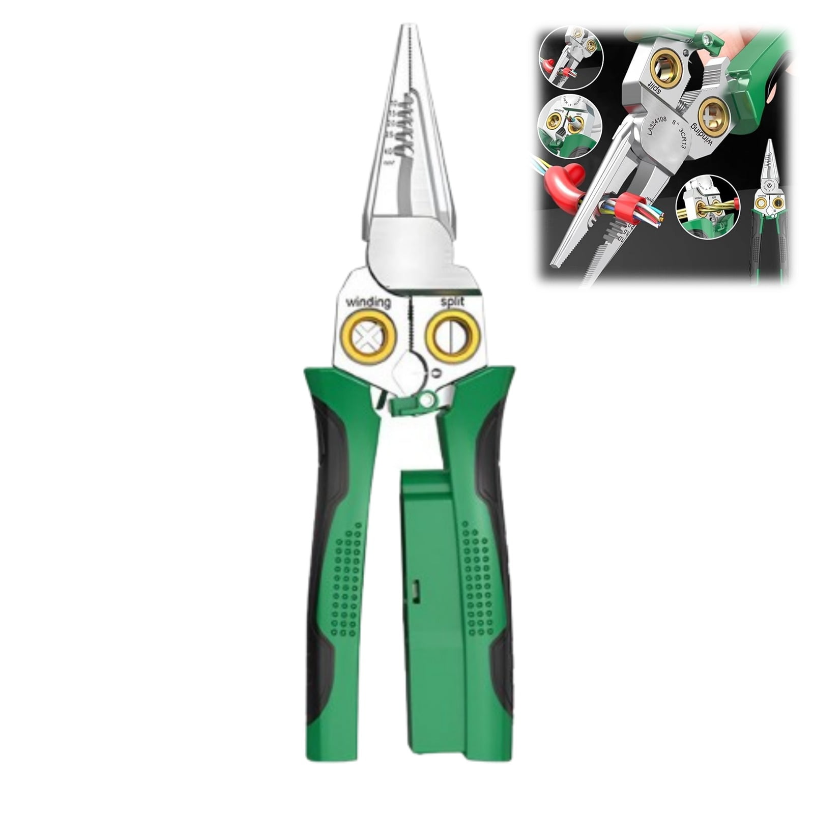 8-in-1 Wire Stripper with Voltage Tester, Multi-function Cable Cutters ...