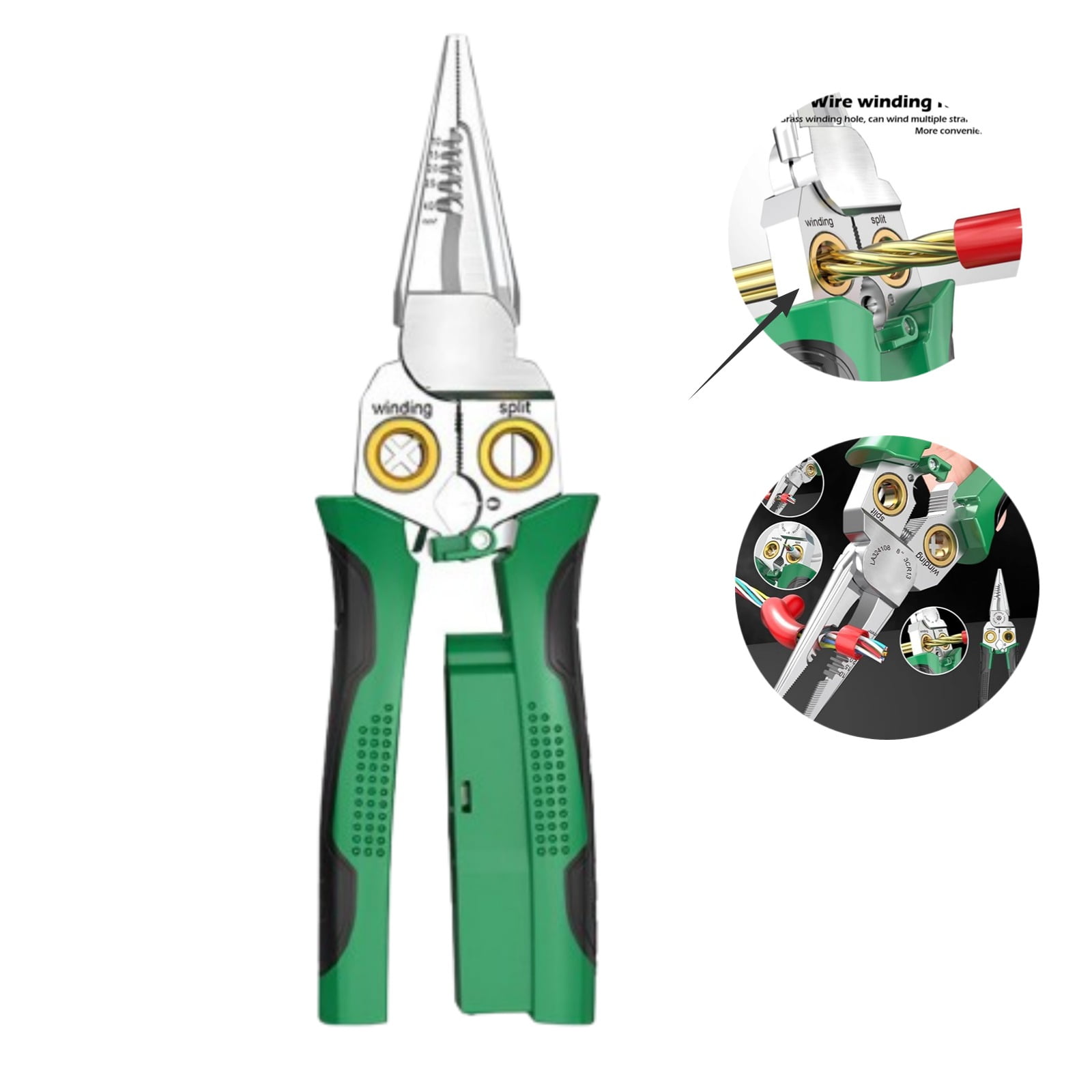 8-in-1 Wire Stripper with Voltage Tester, Multi-function Cable Cutters ...