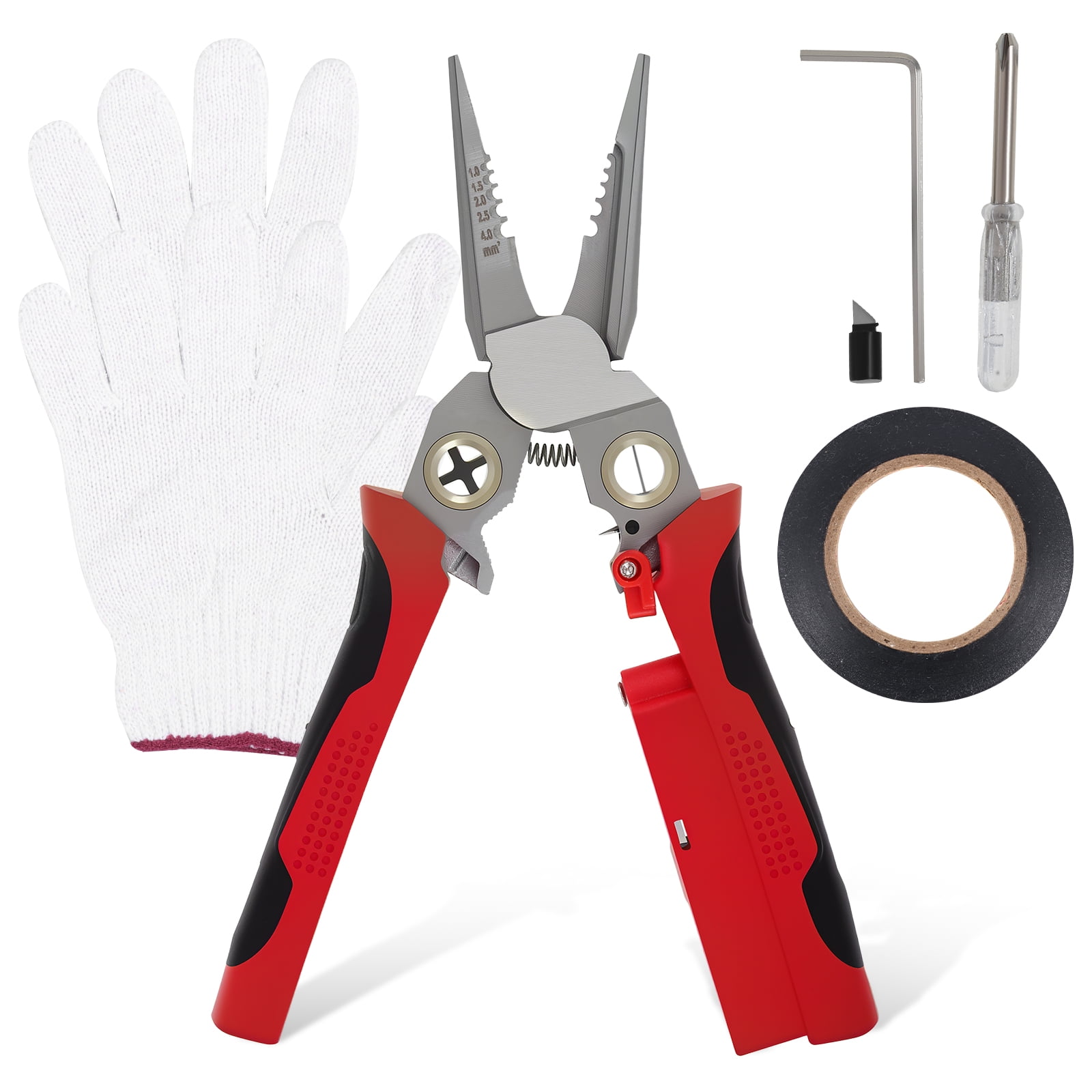 8 in 1 Wire Stripper with Voltage Tester Multifunctional Wire Stripper ...