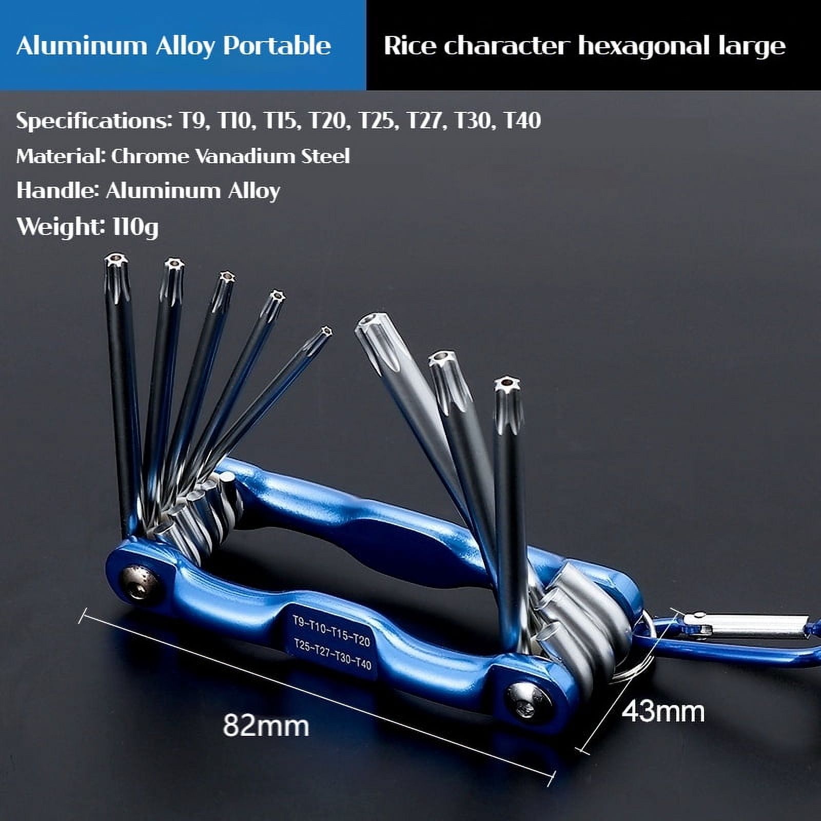 8-in-1 folding hexagonal wrench CR-V material multi-functional folding ...