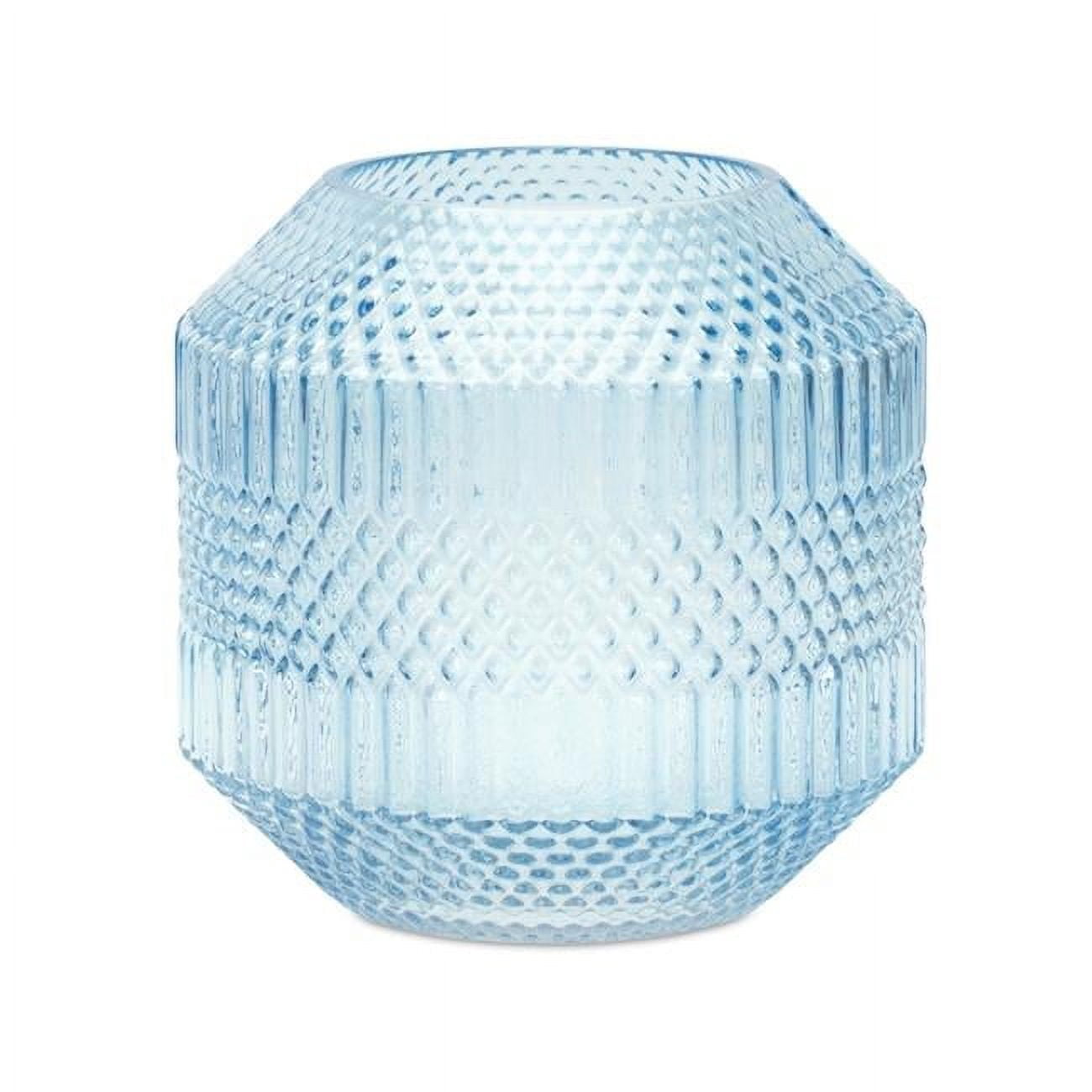 8 in. Blue Crystal Glass Round Table Vase - Walmart.com