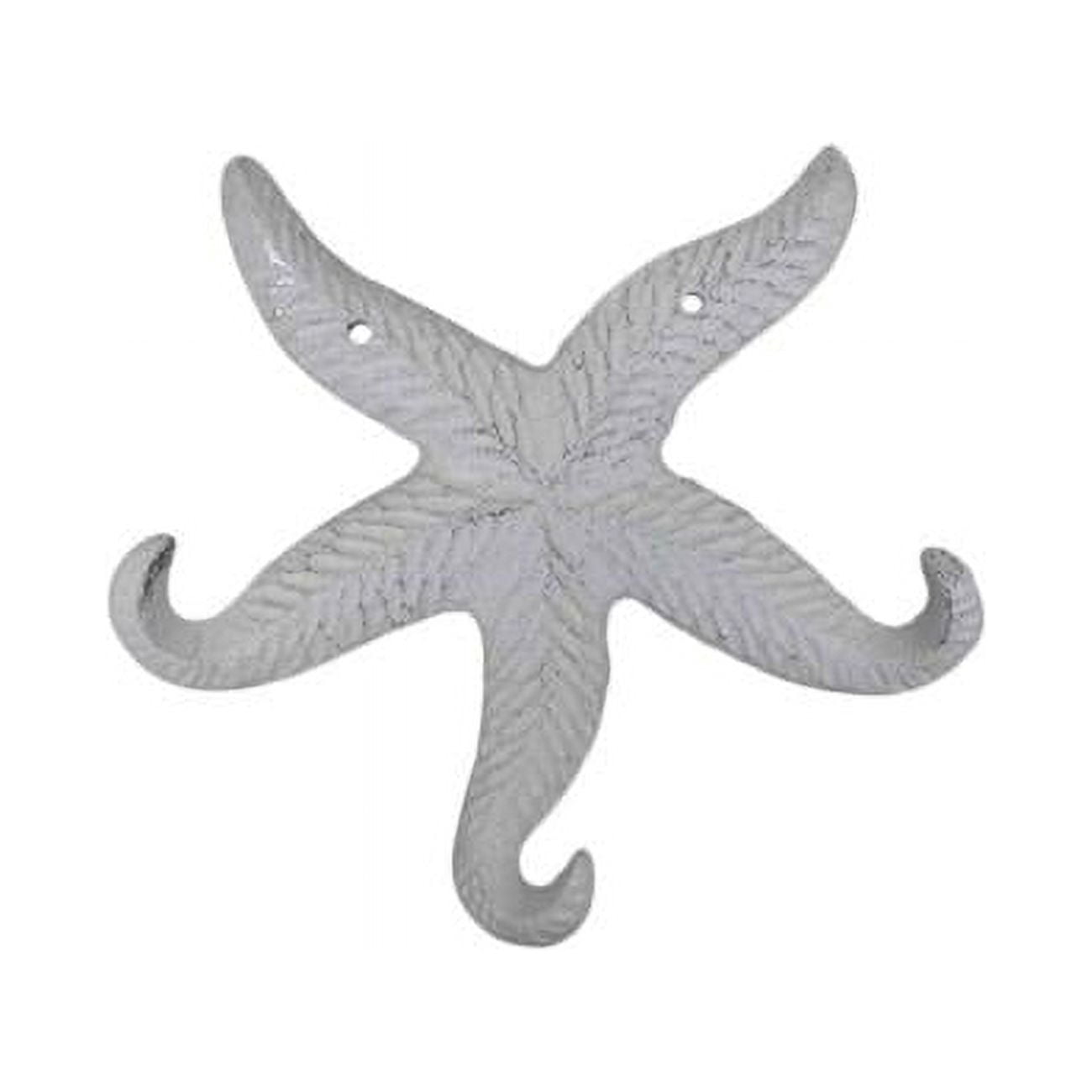 8 in. Cast Iron Wall Mounted Decorative Metal Starfish Triple Hook ...