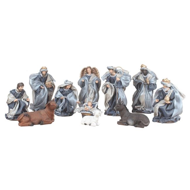 8 in. Fabric Nativity Set, Blue - 11 Piece - Walmart.com