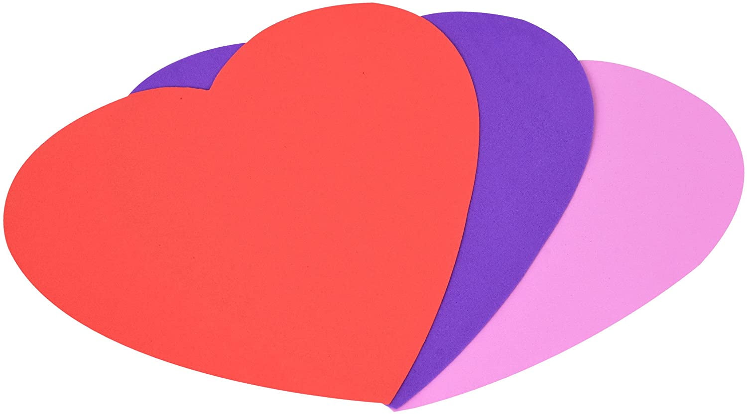 8-in. Foam Heart Shapes, 12-ct. Packs (Includes 4 red, 4 purple, 4 pink ...