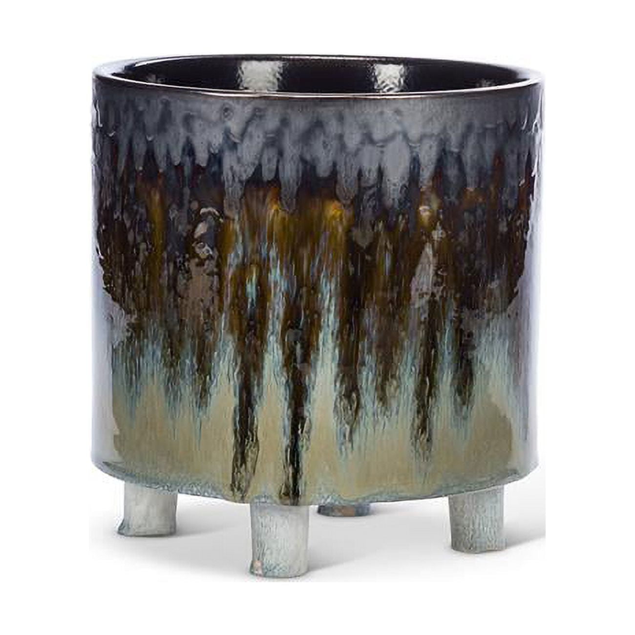 8 in. Footed Bronze to Ombre Planter, Blue & Bronze - Walmart.com