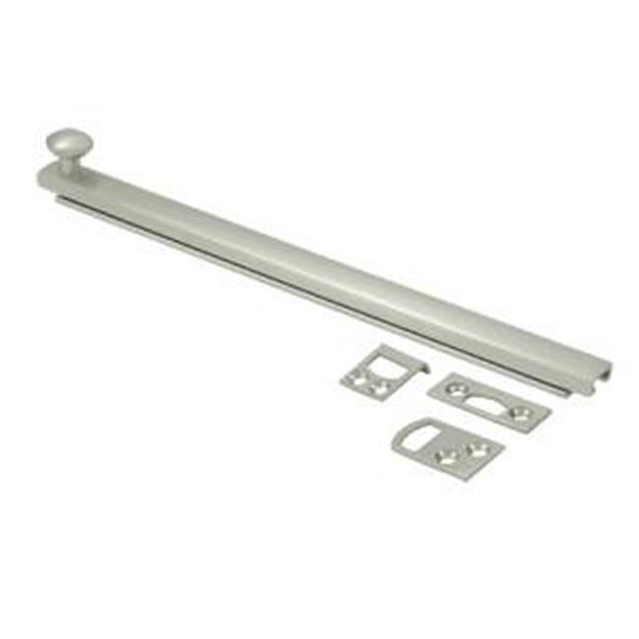 8 in. Heavy Duty Surface Bolt with Concealed Screw - Satin Nickel - Solid - Walmart.com