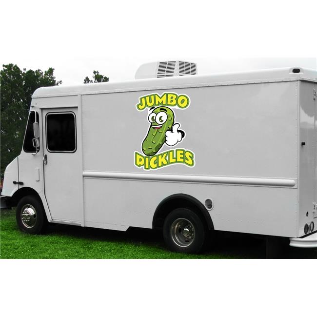 8 in. Jumbo Pickles Concession Decal Sign - Cart Trailer Stand Sticker ...