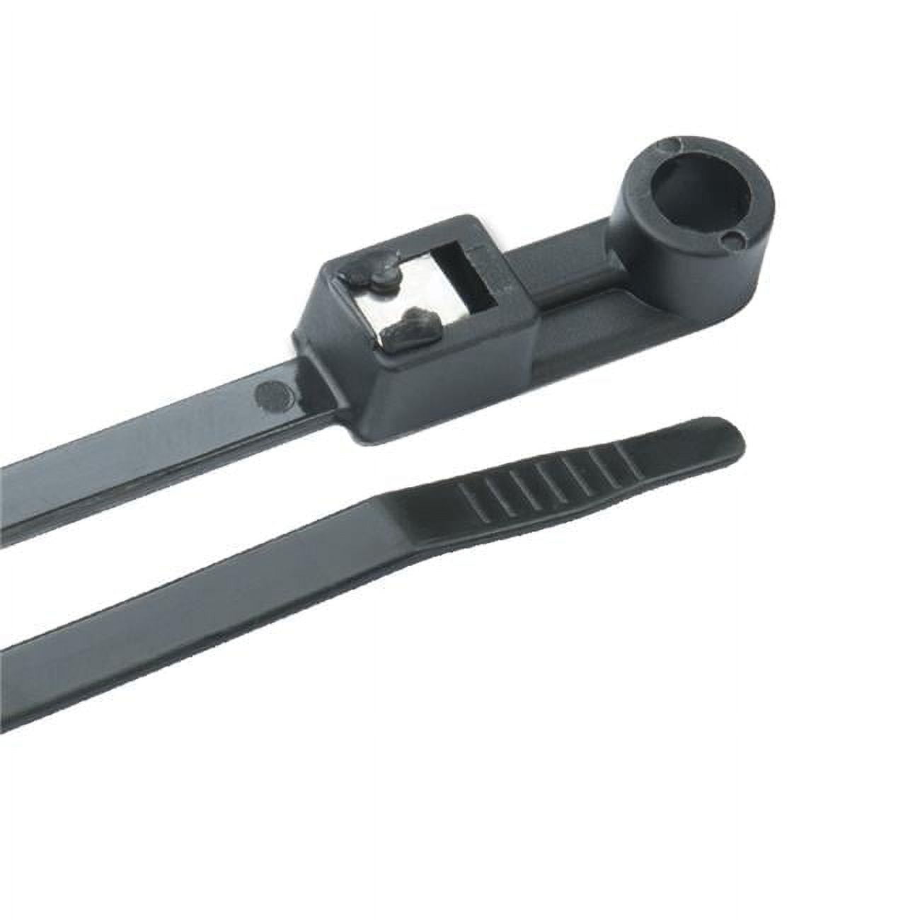8 in. Mounting Self Cutting Cable Ties, UV Black - Pack of 50 - Walmart.com