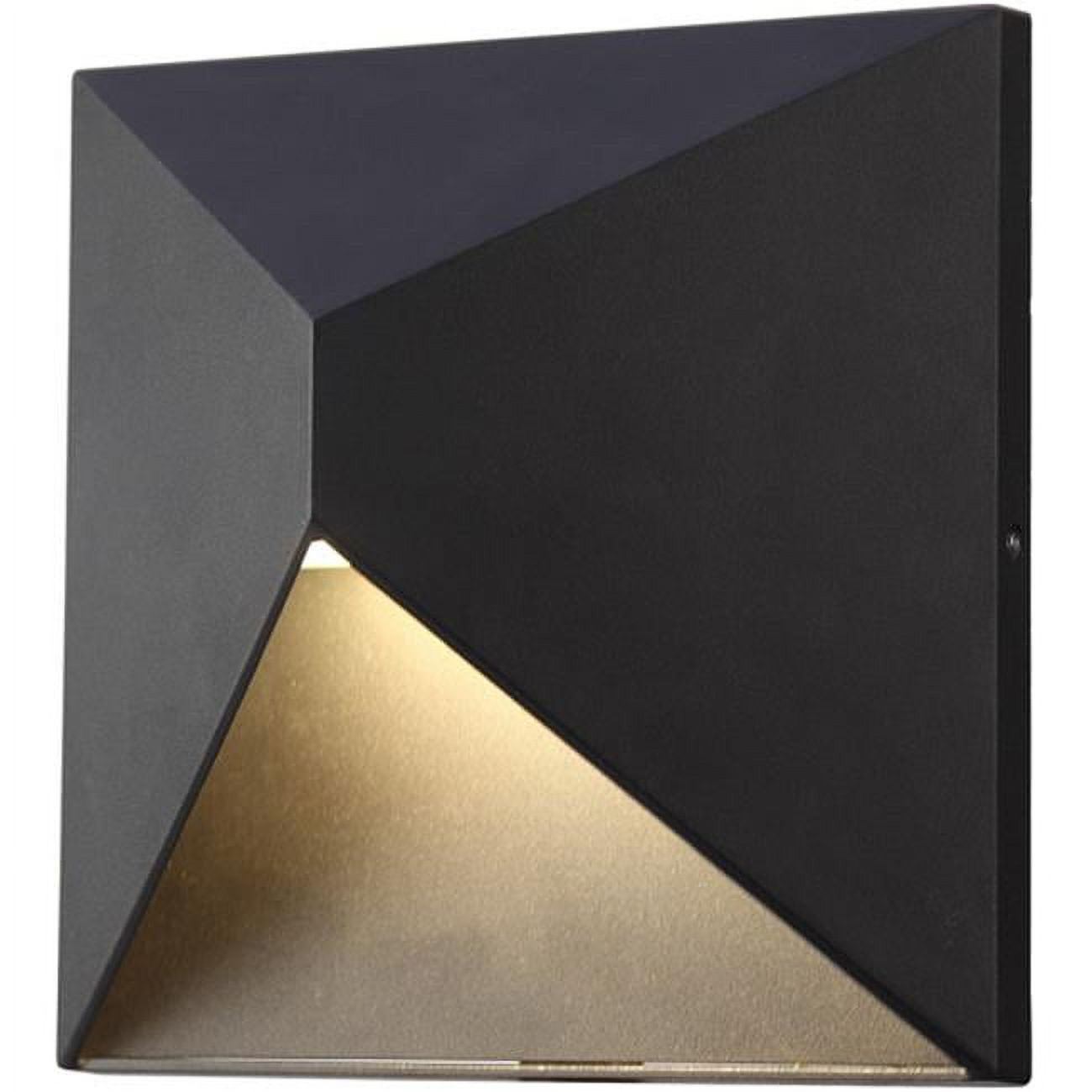 8 in. Olympos 9.5W LED Outdoor Wall Lamp with 600 Lumen, Black ...