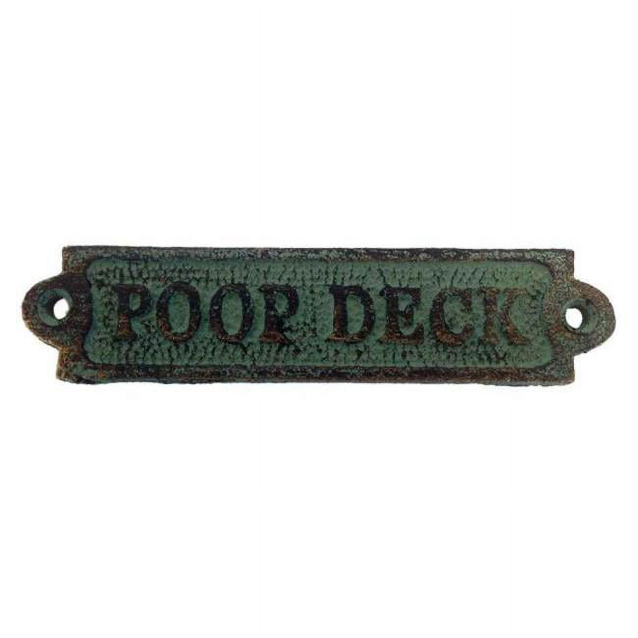 8 in. Poop Deck Oval Sign with Anchor - Brass - Walmart.com