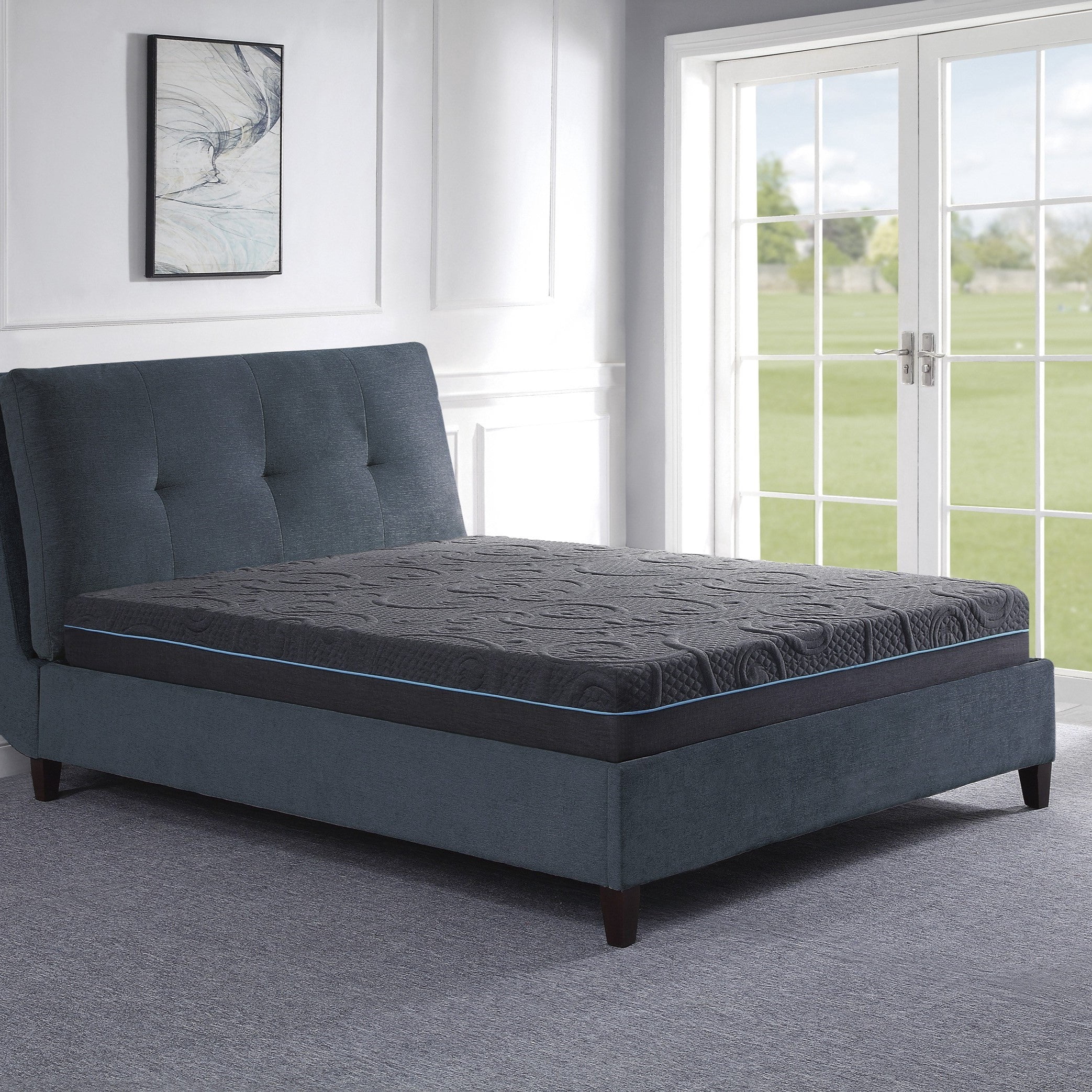 8 in. Queen Size Pocket Coil Hybrid Mattress, Durable Gel Memory Foam ...