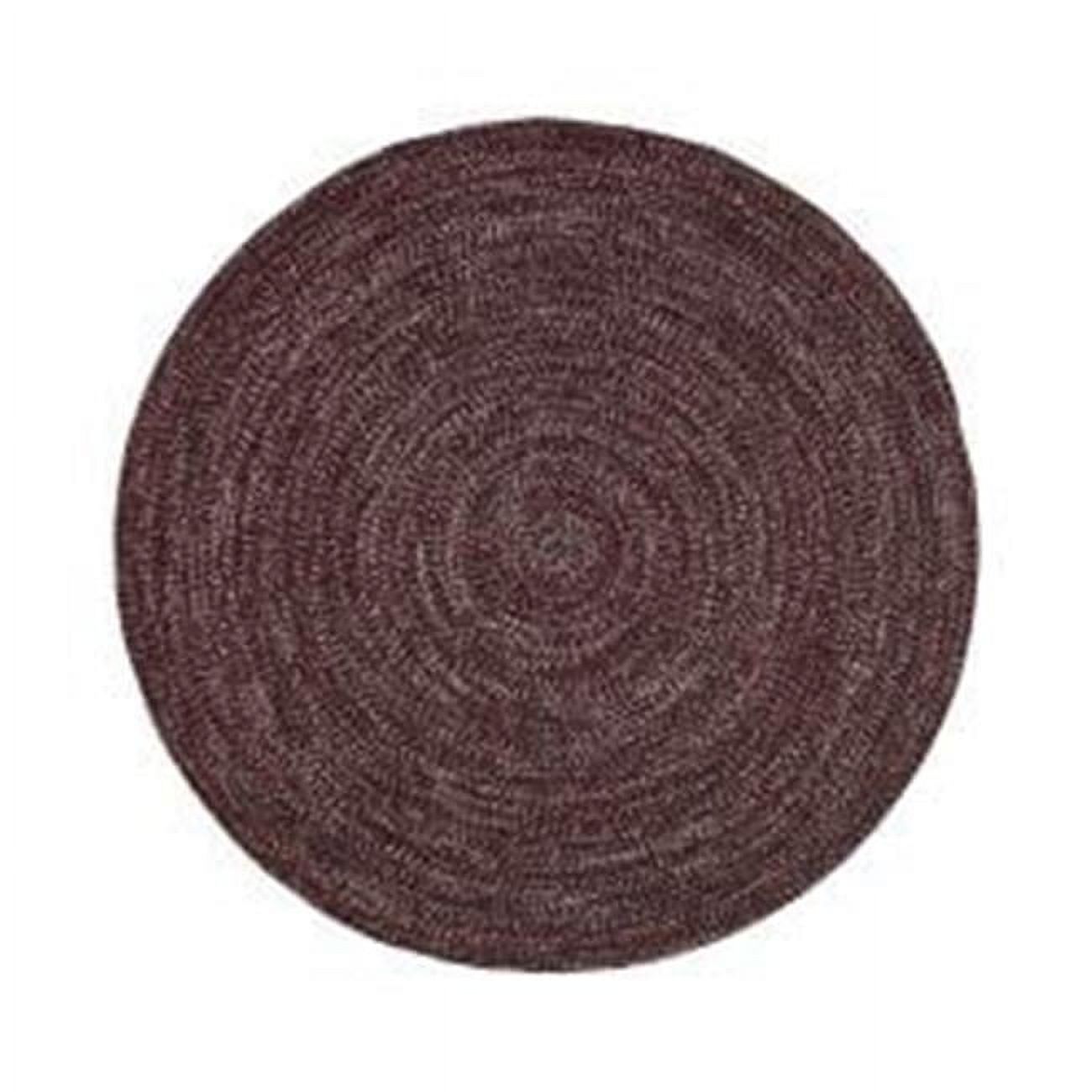 8 in. Round Chenille Reversible Rug - Burgundy & Mauve Tweed - Walmart.com