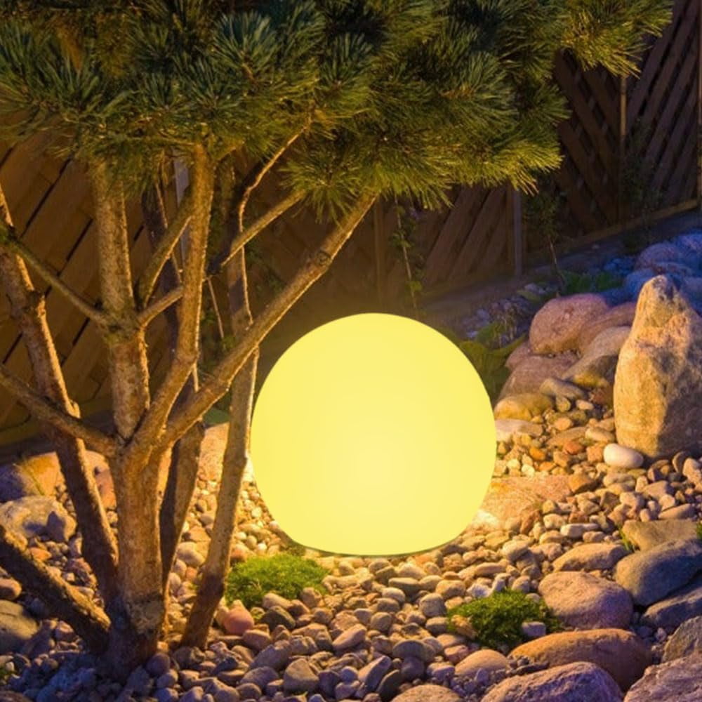 8-in Solar Globe Light Outdoor Waterproof Solar Ball Light for Garden ...