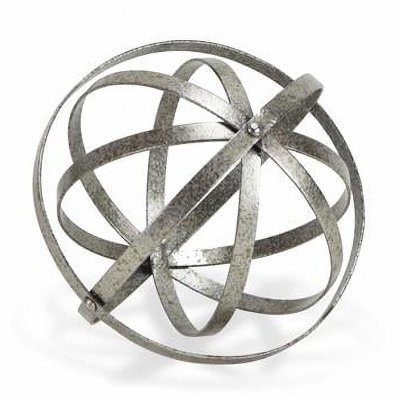 8 in. Speckled Gray Metal Orb Decorative Sculpture - Walmart.com