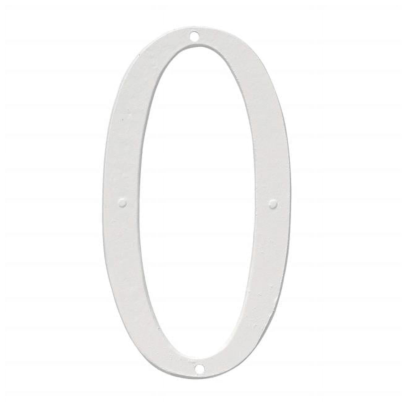 8 in. Standard House Number, White - Number 0 - Walmart.com