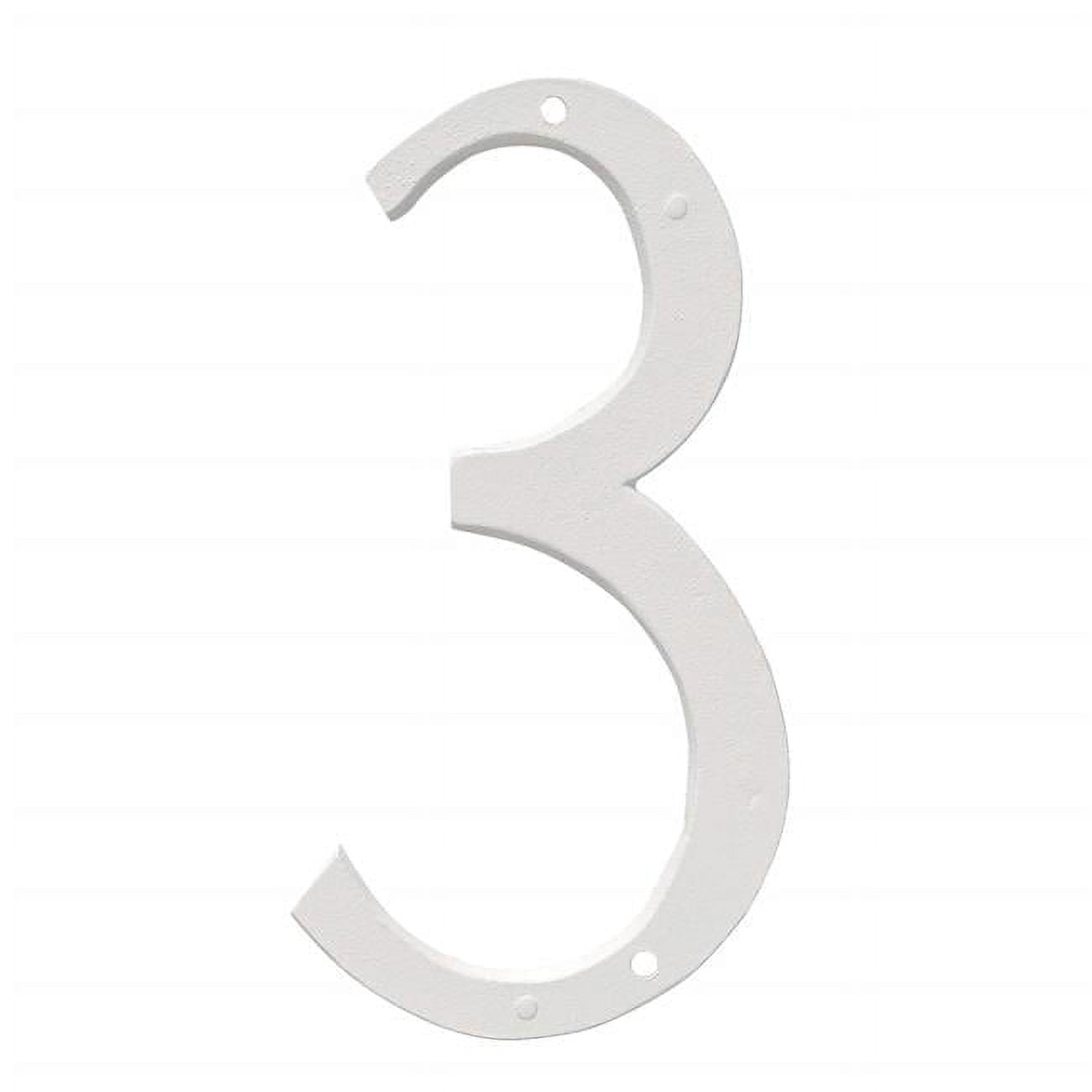 8 in. Standard House Number, White - Number, 3 - Walmart.com