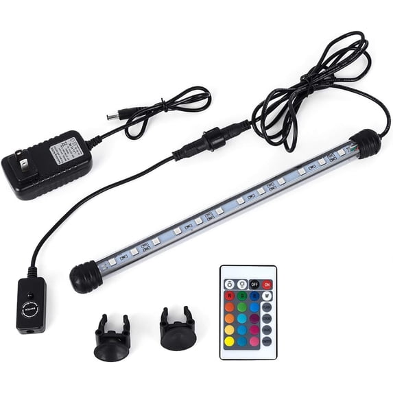 8 in Submersible Aquarium Light, 1.2W Color Changing Fish Tank Light ...