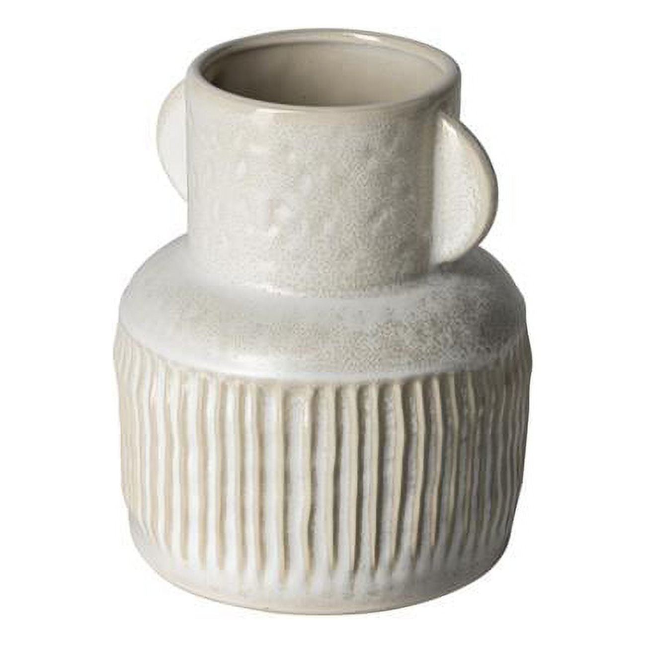 8 in. Whitewash Handled Textured Ceramic Vase - Walmart.com