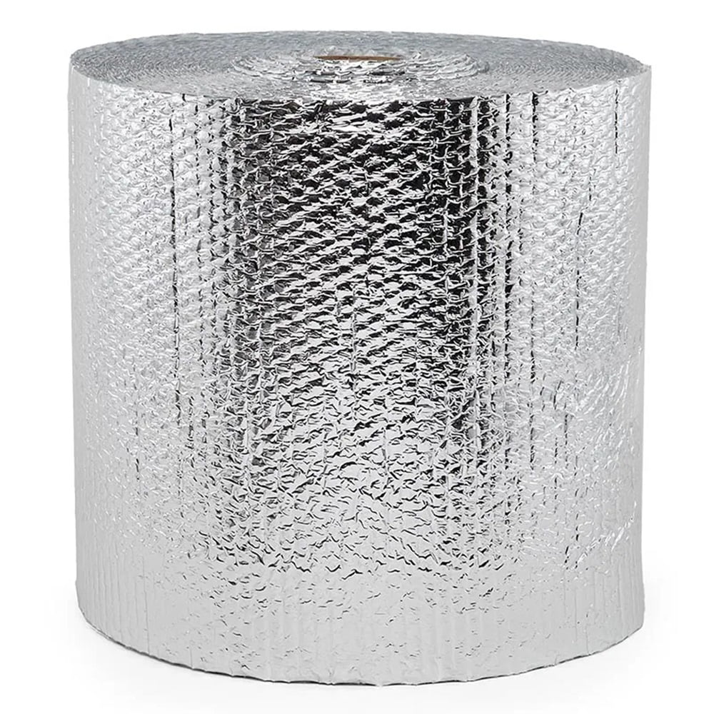 8 in. x 100 ft. Radiant Barrier Bubble Aluminum Foil Reflective ...