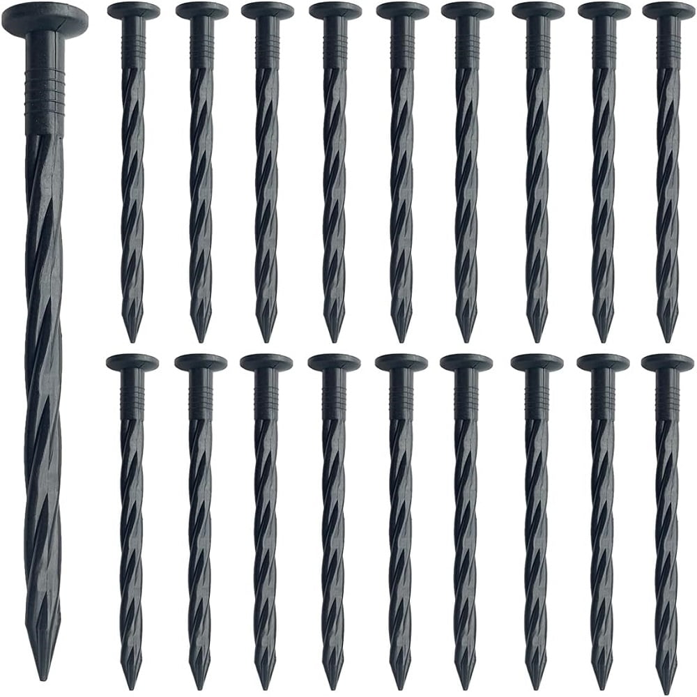 8 in. x 4 in. x 4 in. Black Plastic Edging Nails Paver Edging Spikes ...